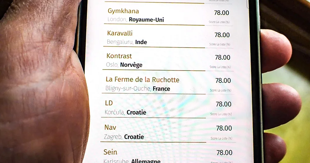 La liste - Application gastronomique - La Ferme de la Ruchotte